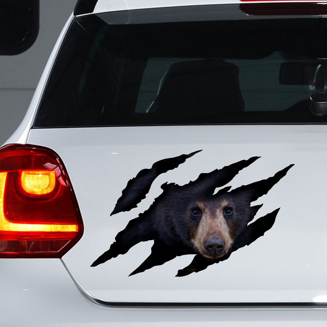 Bear Sticker, Black Bear Decal, Bear Magnet, Car Decoration, Funny Car ...
