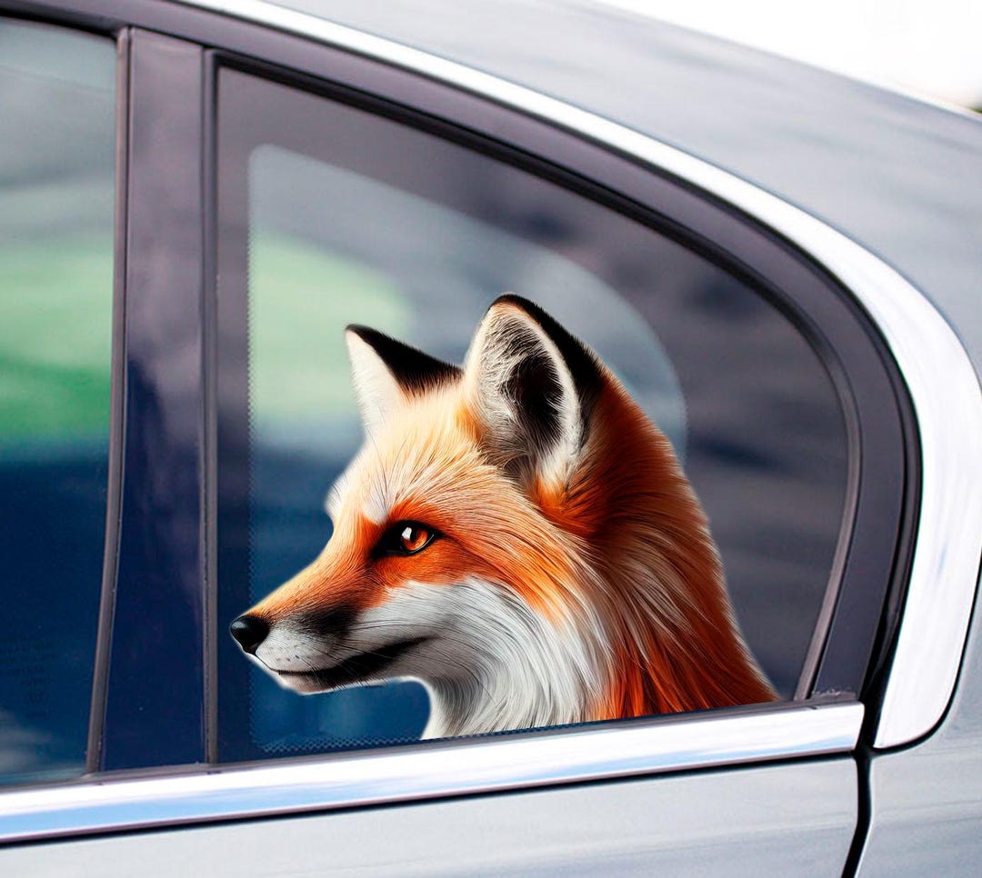 Red Fox Car Sticker, Fox Decal, Window Sticker - Etsy