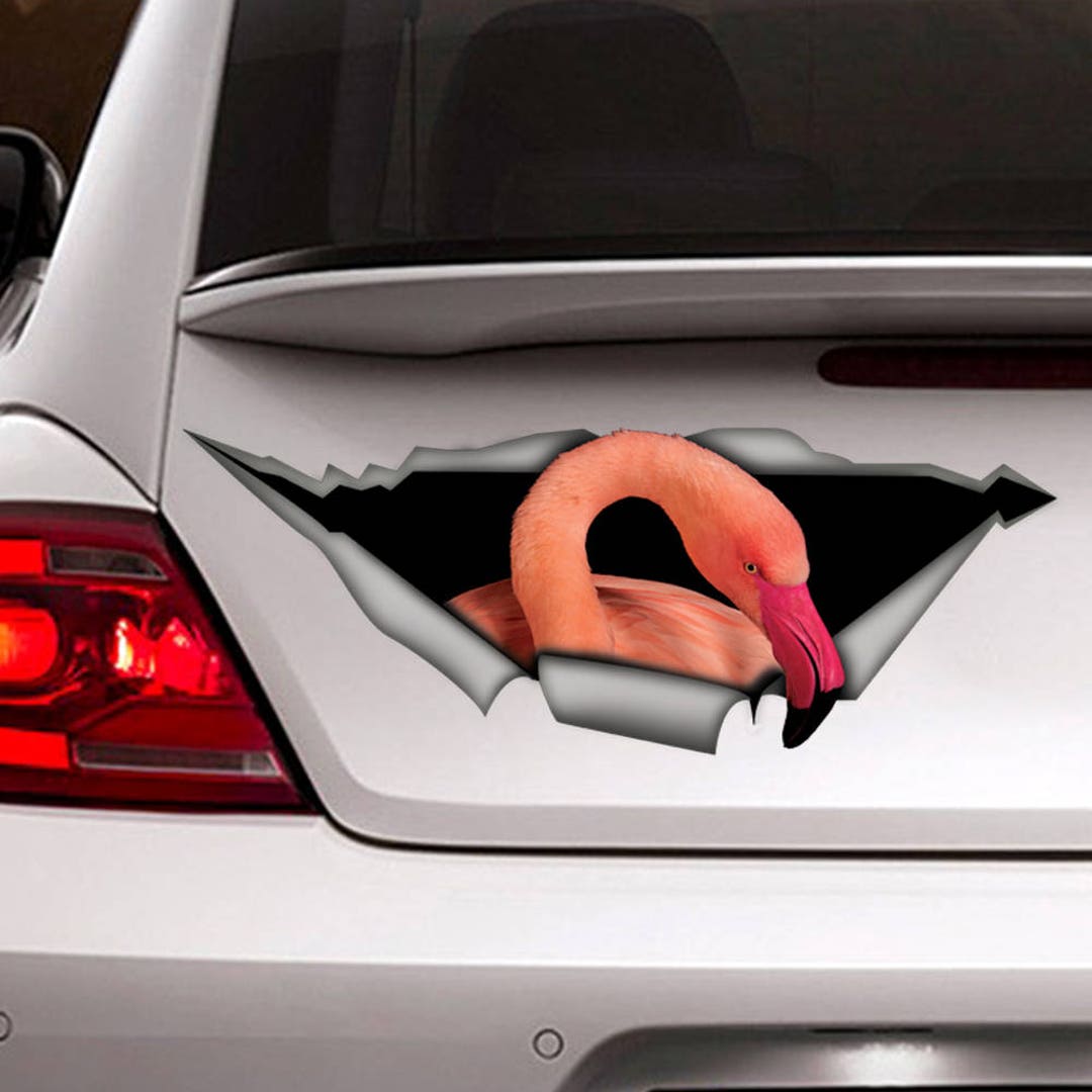 Flamingo Car Decal , Bird Decal, Vinyl Decal, Bird Sticker, Funny Decal ...