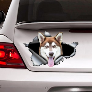 Red Husky Sticker , Car Decoration, Car Sticker ,red Husky Decal - Etsy