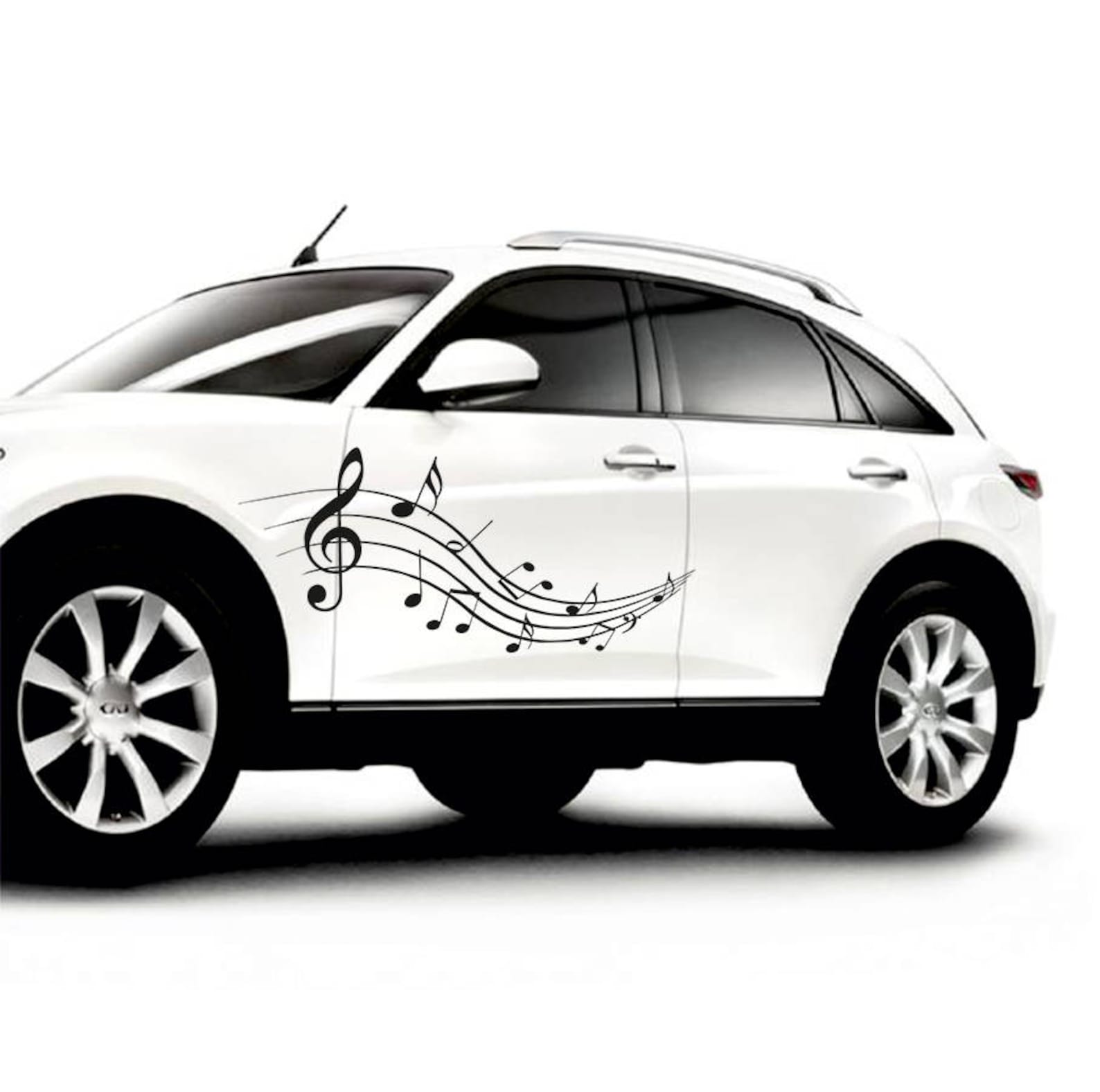 SET FOR 2 SIDES Car Decal Notes Decal Music Decal for Car | Etsy