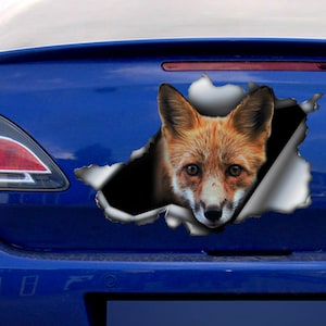 Cute Red Fox Car Decal , Fox Magnet, Car Decoration, Red Fox Sticker - Etsy