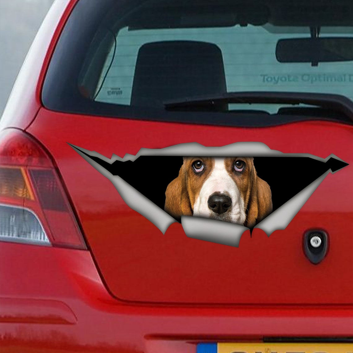 Basset Hound Car Decal Pet Decal Basset Hound Magnet - Etsy
