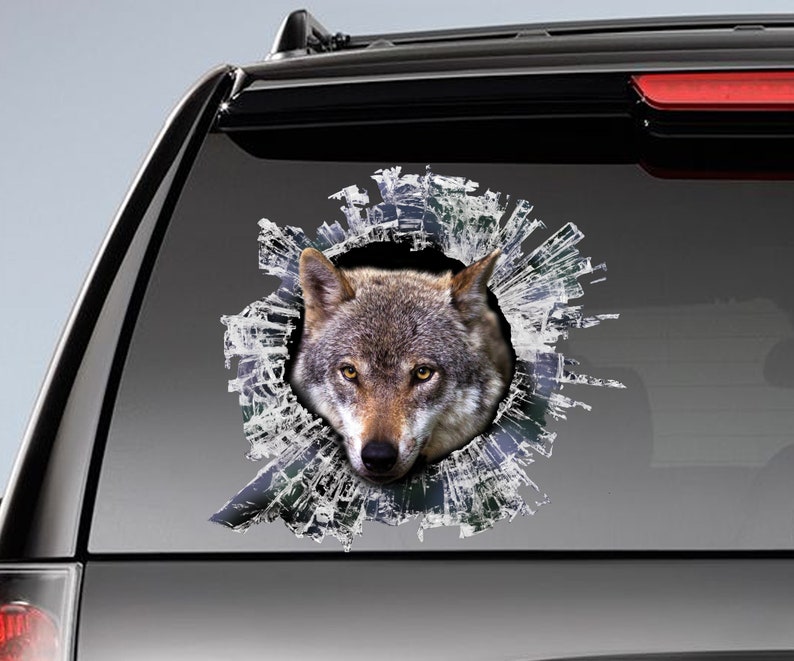 Wolf Window Sticker Car Sticker Wolf Car Decal | Etsy