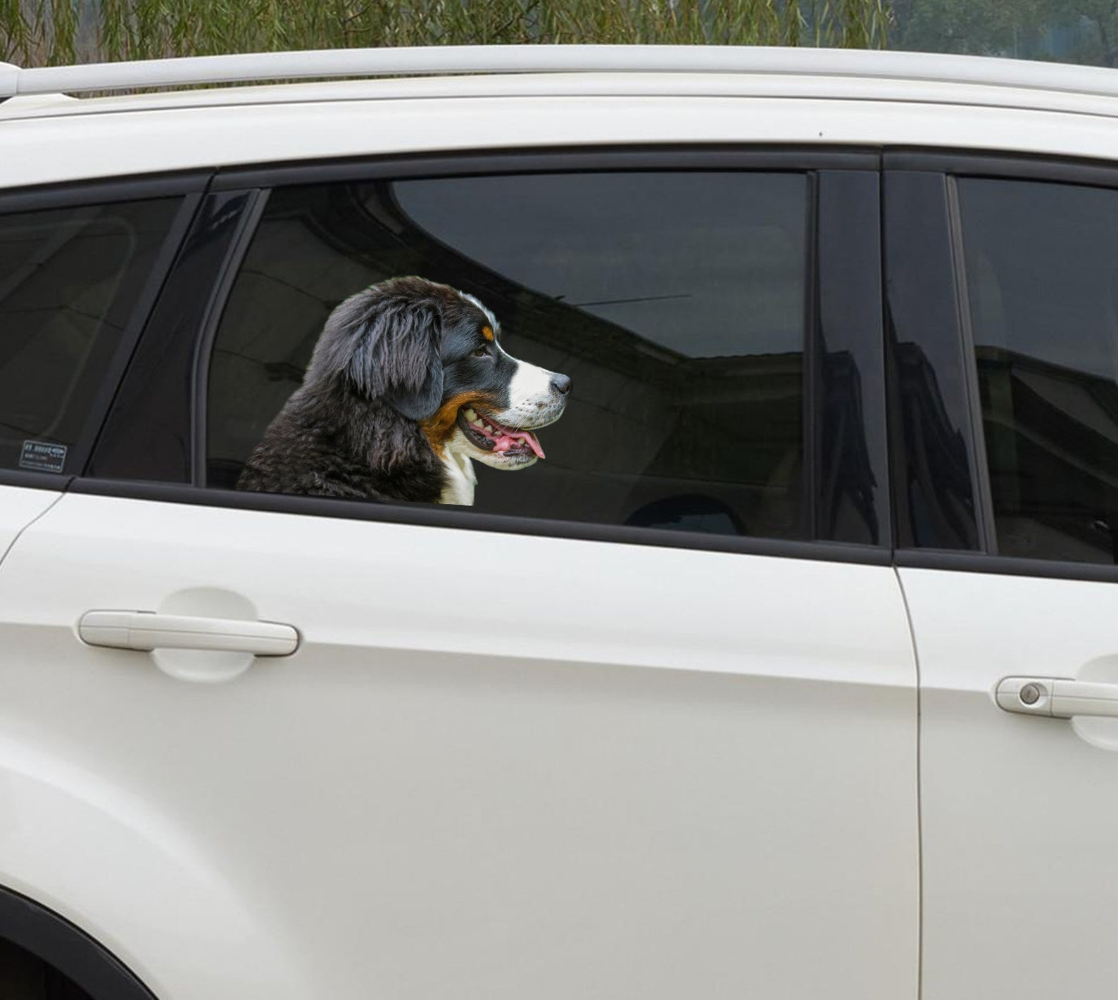 Bernese Mountain Dog Car Window Sticker 3D Sticker Bernese - Etsy