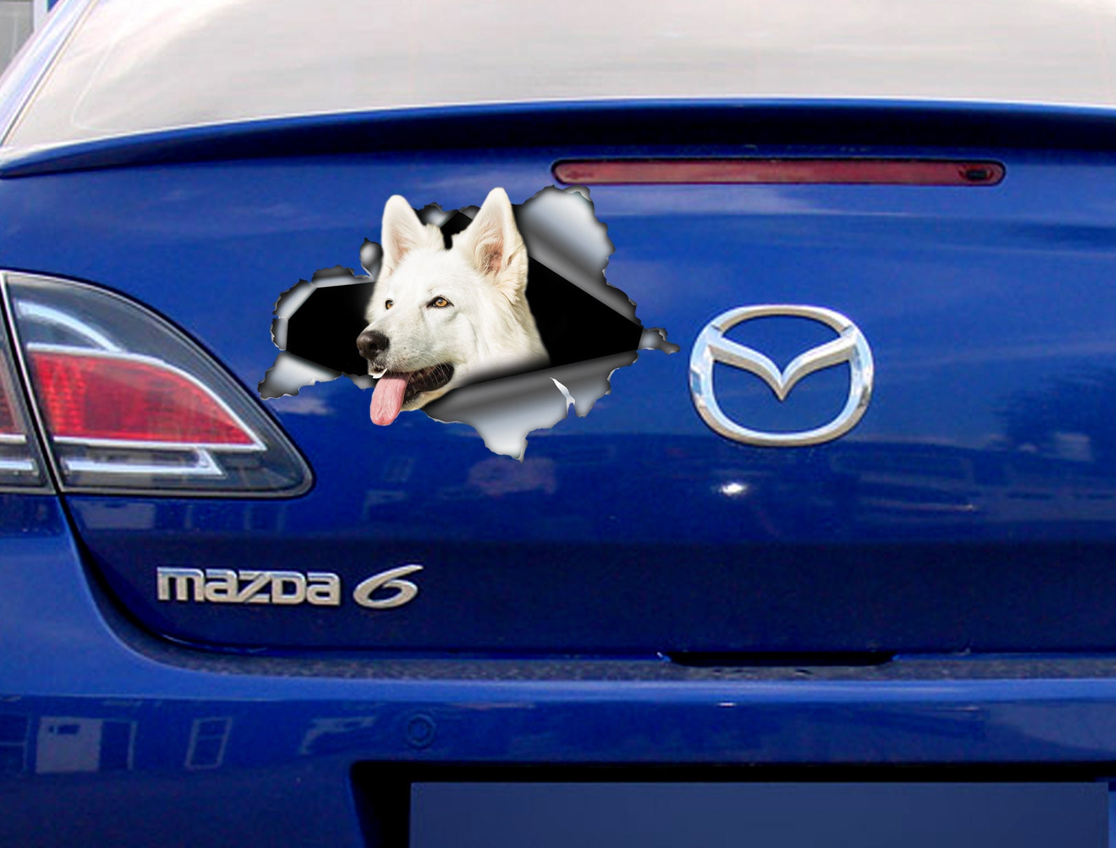 Decalcomania per auto pastore svizzero bianco decalcomania - Etsy Italia