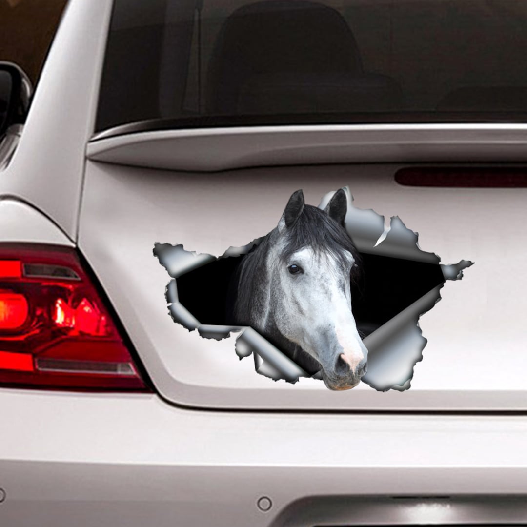 Grey Arabian Horse Sticker , Car Sticker , Horse Decal, Grey Arabian ...