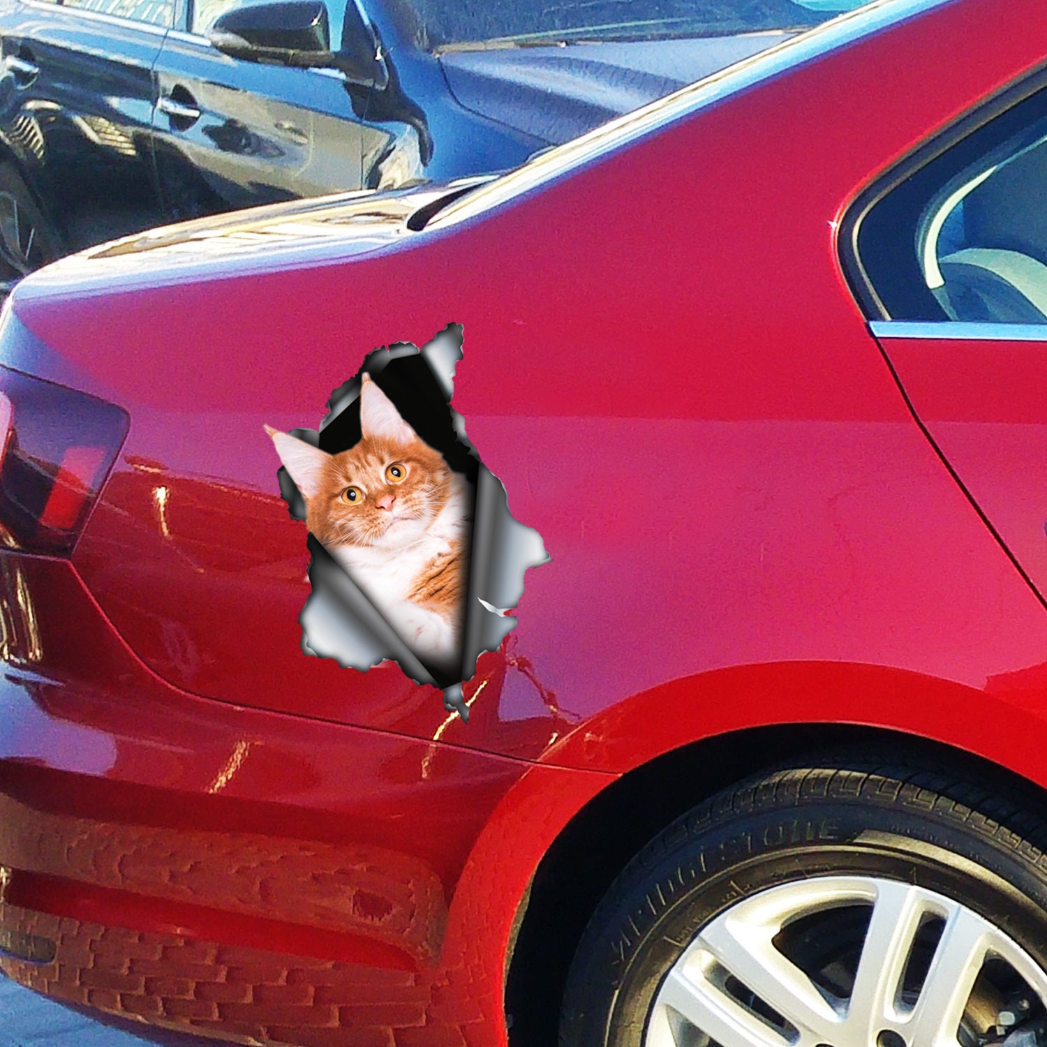 Red Maine Coon Car Decal Maine Coon Magnet Maine Coon Car - Etsy