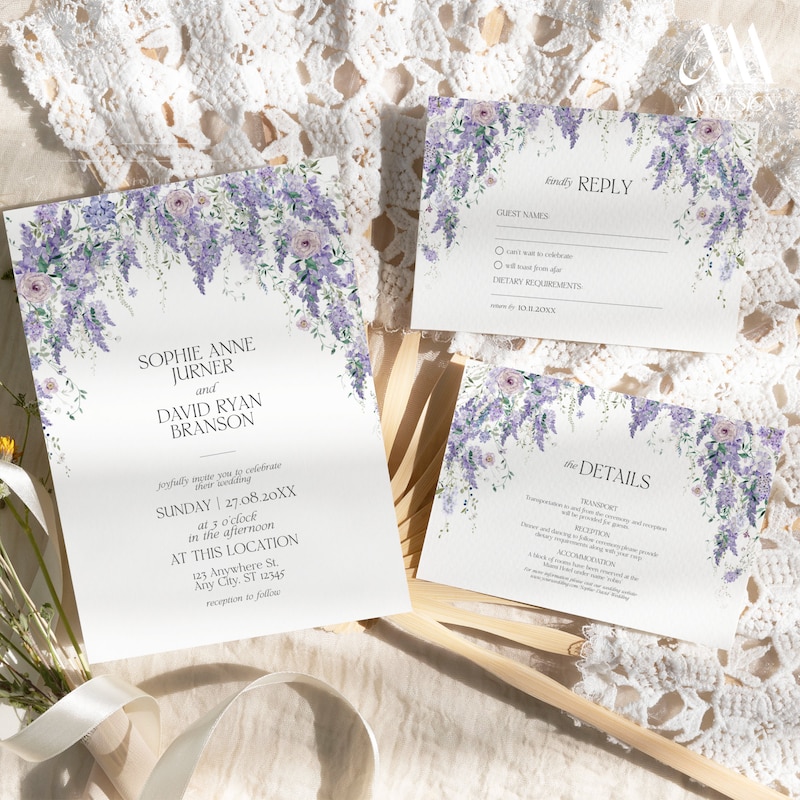 Save the Dates Wisteria - Etsy