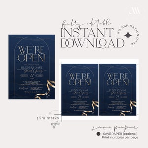Grand Opening Flyer, Printable Corporate Invitation Template, We're ...
