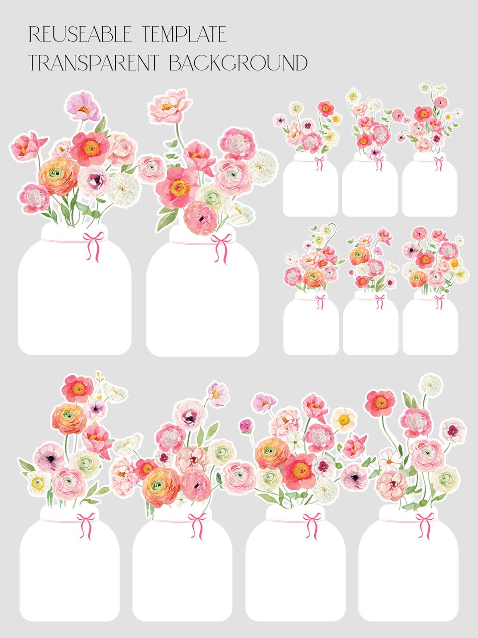 Bloom Flowers Pot 2026 Desk Calendar | Watercolor Printable Monthly ...