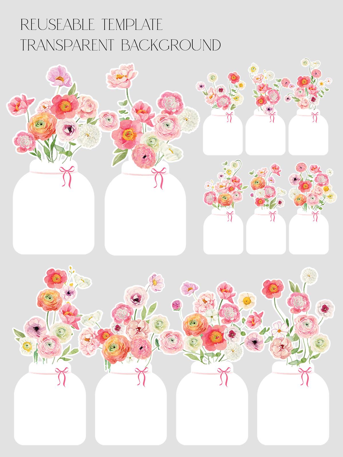 Bloom Flowers Pot 2026 Desk Calendar | Watercolor Printable Monthly ...