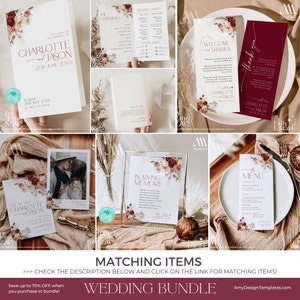 Burgundy Wedding Welcome Sign Template Download Welcome to Our Wedding ...