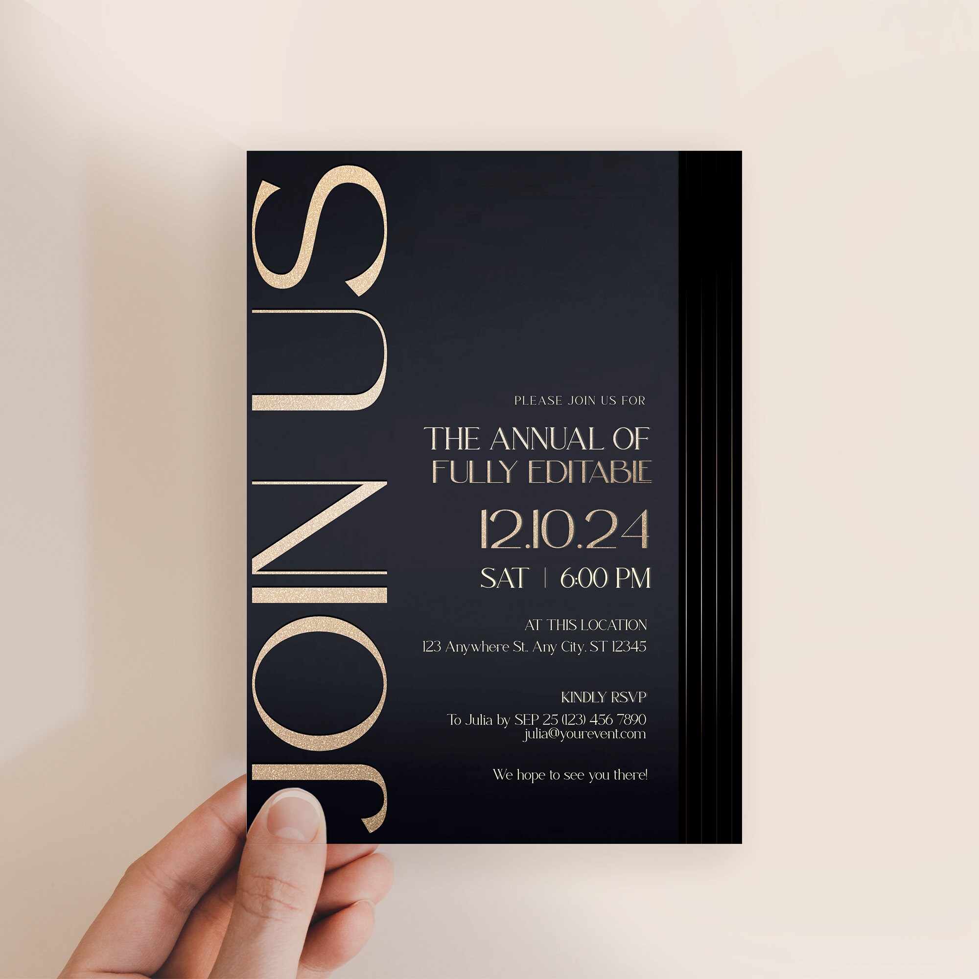 Editable Corporate Event Invitation Template (5x7 Inch) - Etsy