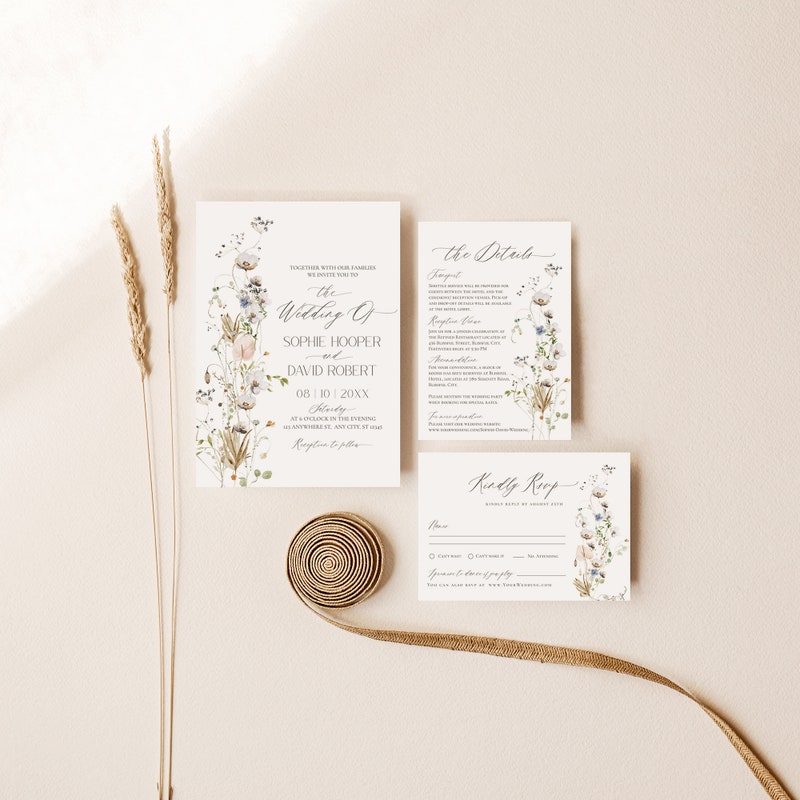 Botanical Invitation - Etsy