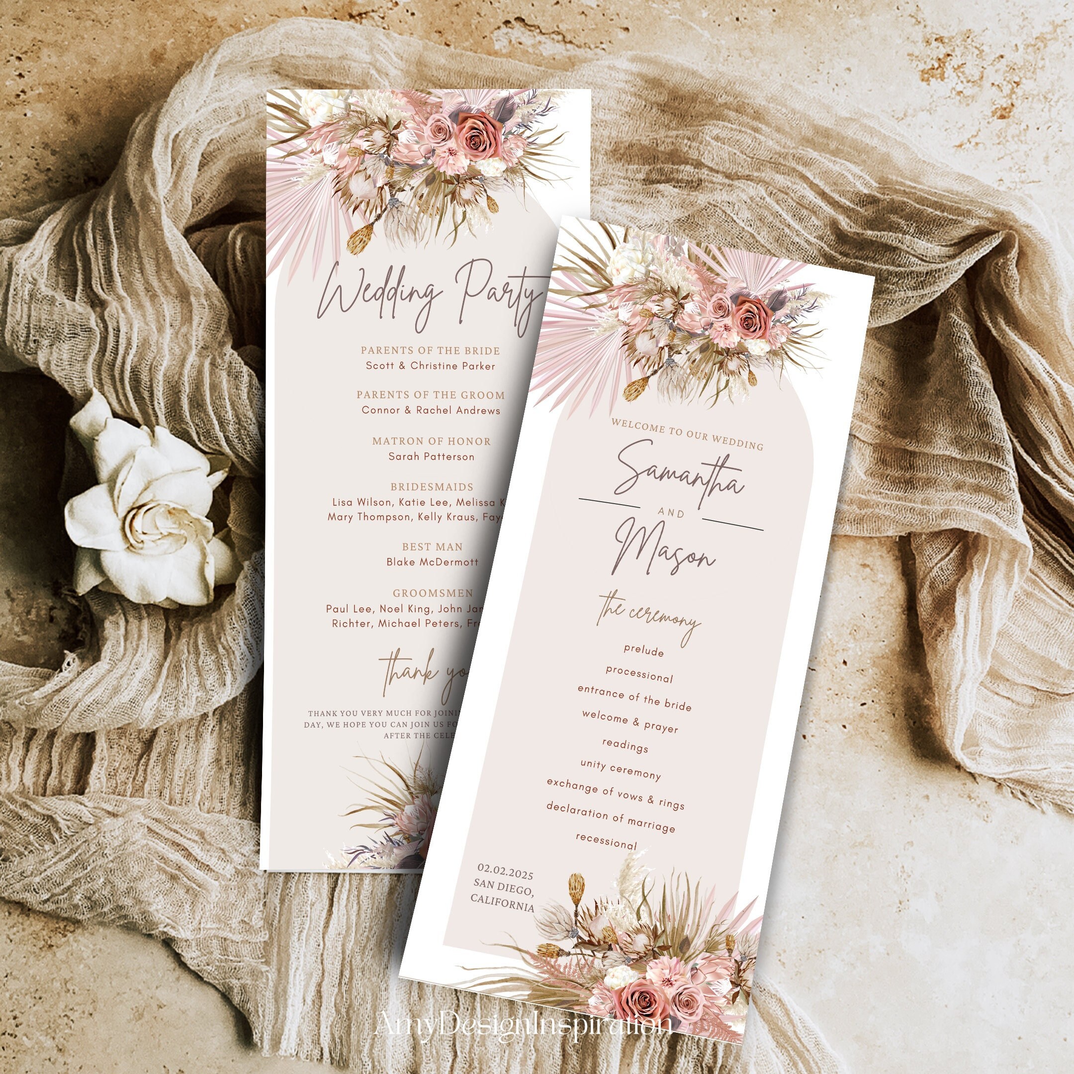 Catholic Wedding Program Thank You