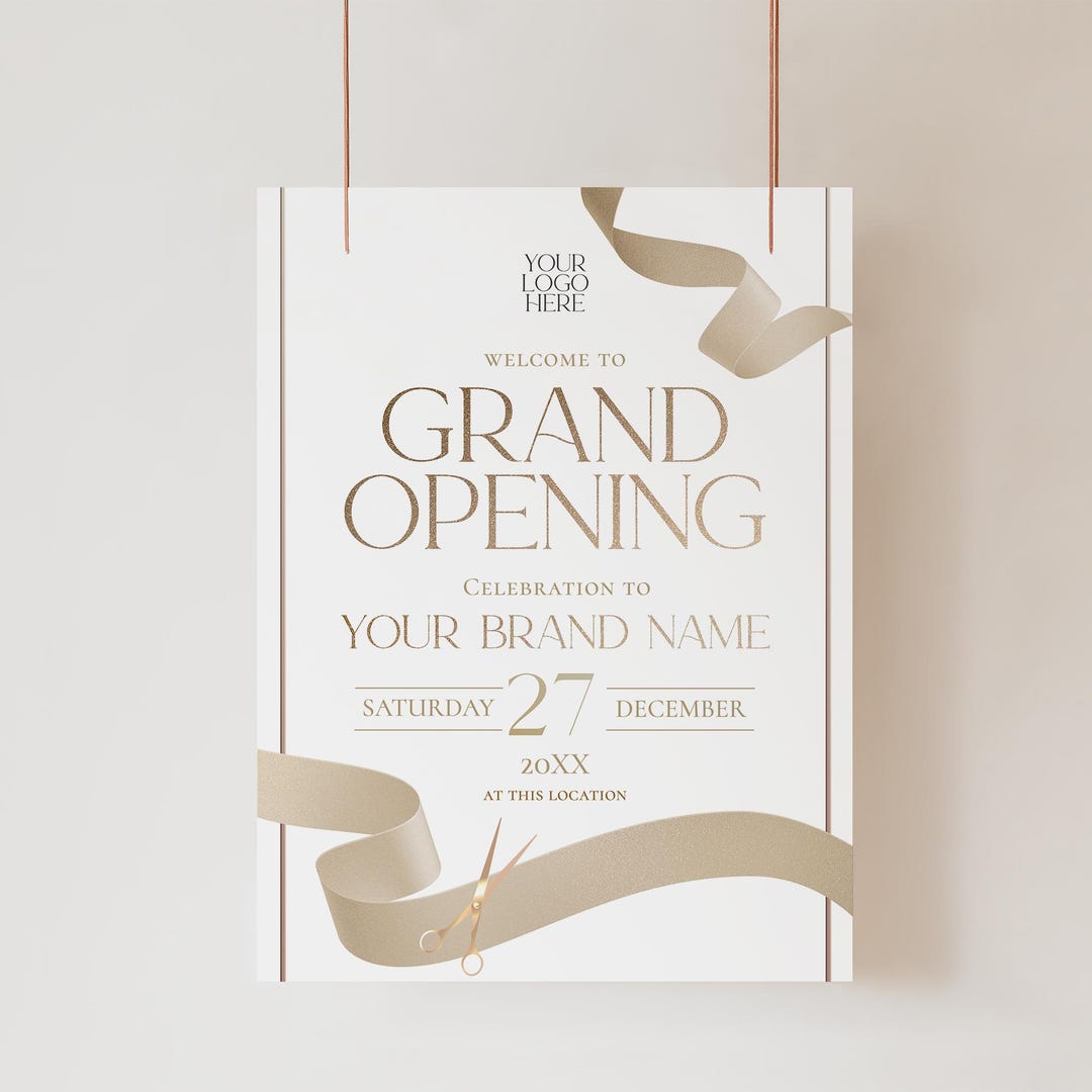 Grand Opening Sign Template, Banner Grand Opening Welcome Sign, Launch ...