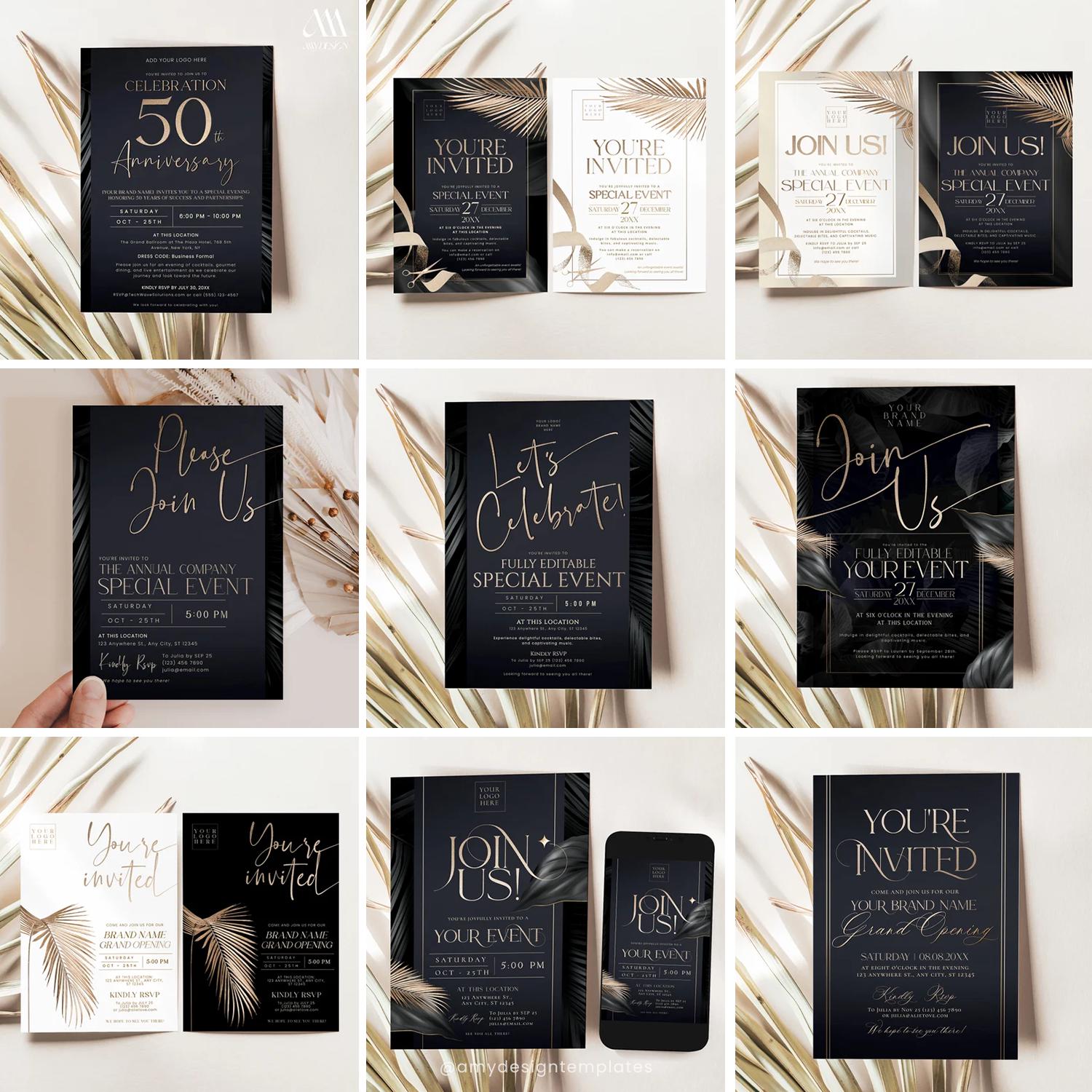 Elegant Business Invitation Template Bundle: 45+ Corporate Event ...