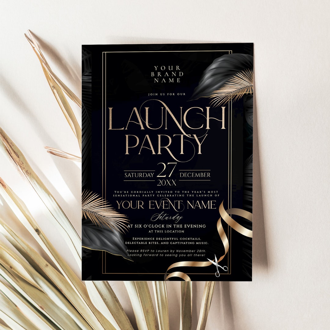 Launch Party Invitation Template, Grand Opening Digital Invitation ...