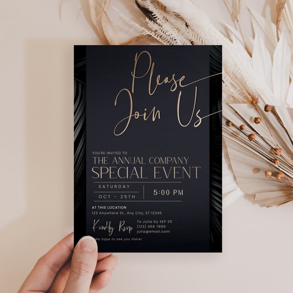 Please Join Us Invitation Template - Etsy