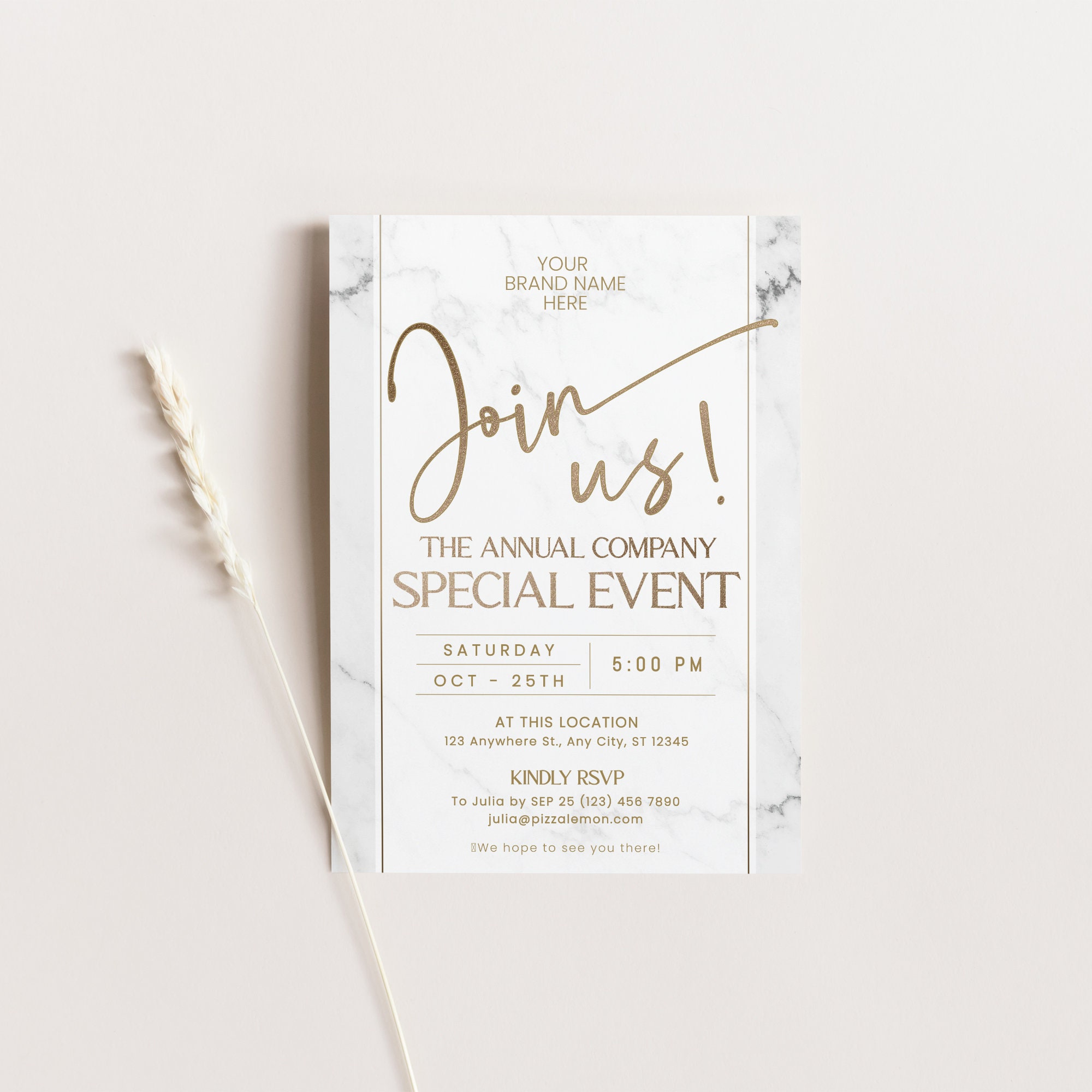 Editable Business Invitation Template: Corporate Event Invite (digital ...