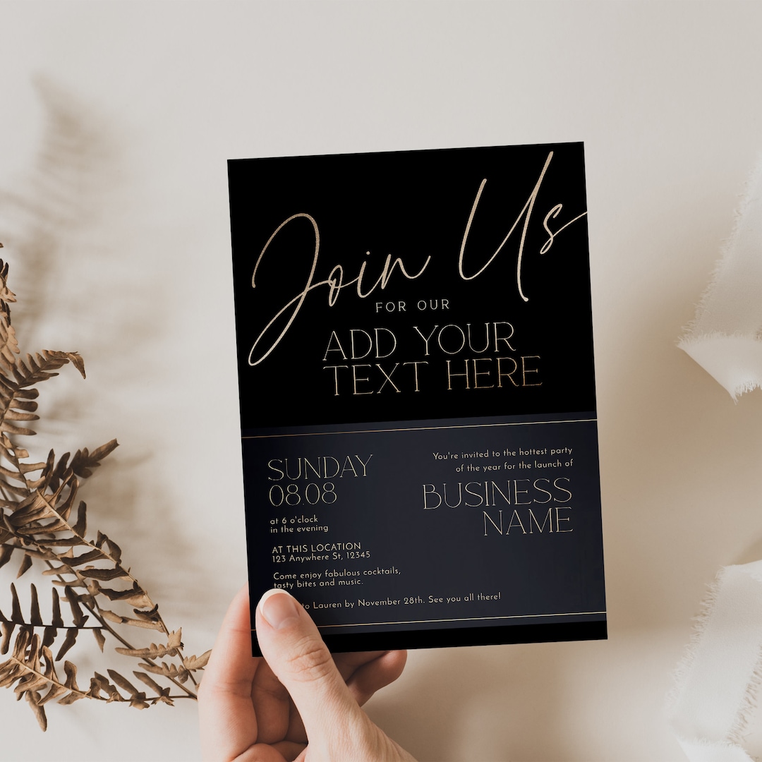 Join Us Invitation Editable Template, Corporate Invitation Instant ...