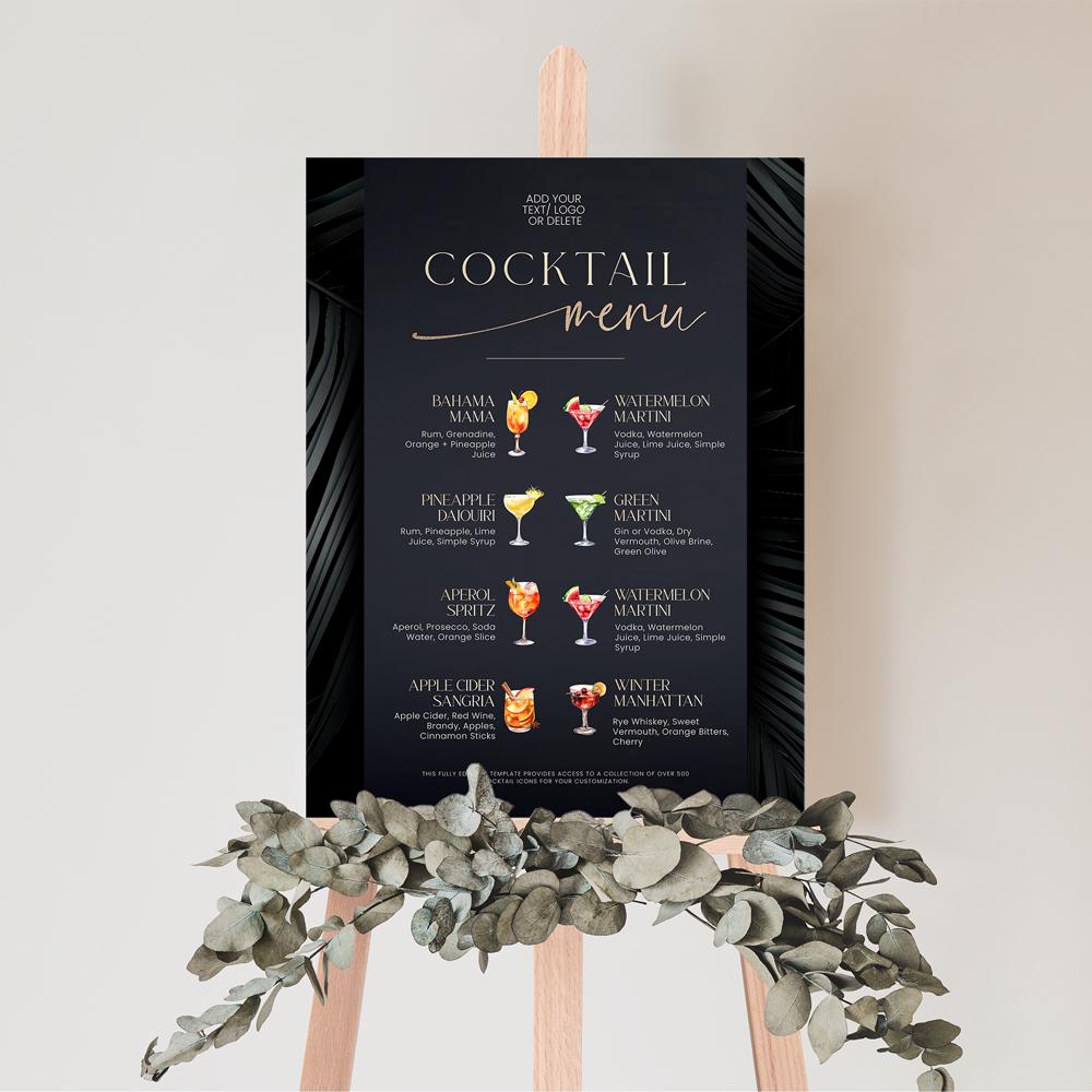 Wedding Signature Cocktail Sign Template (digital Download) - Etsy