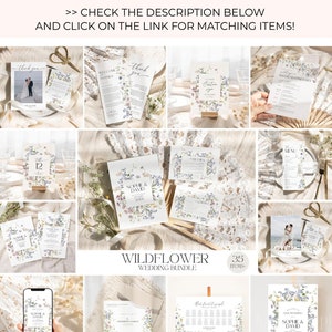 Wildflower Wedding Itinerary Template, Weekend Itinerary Editable ...