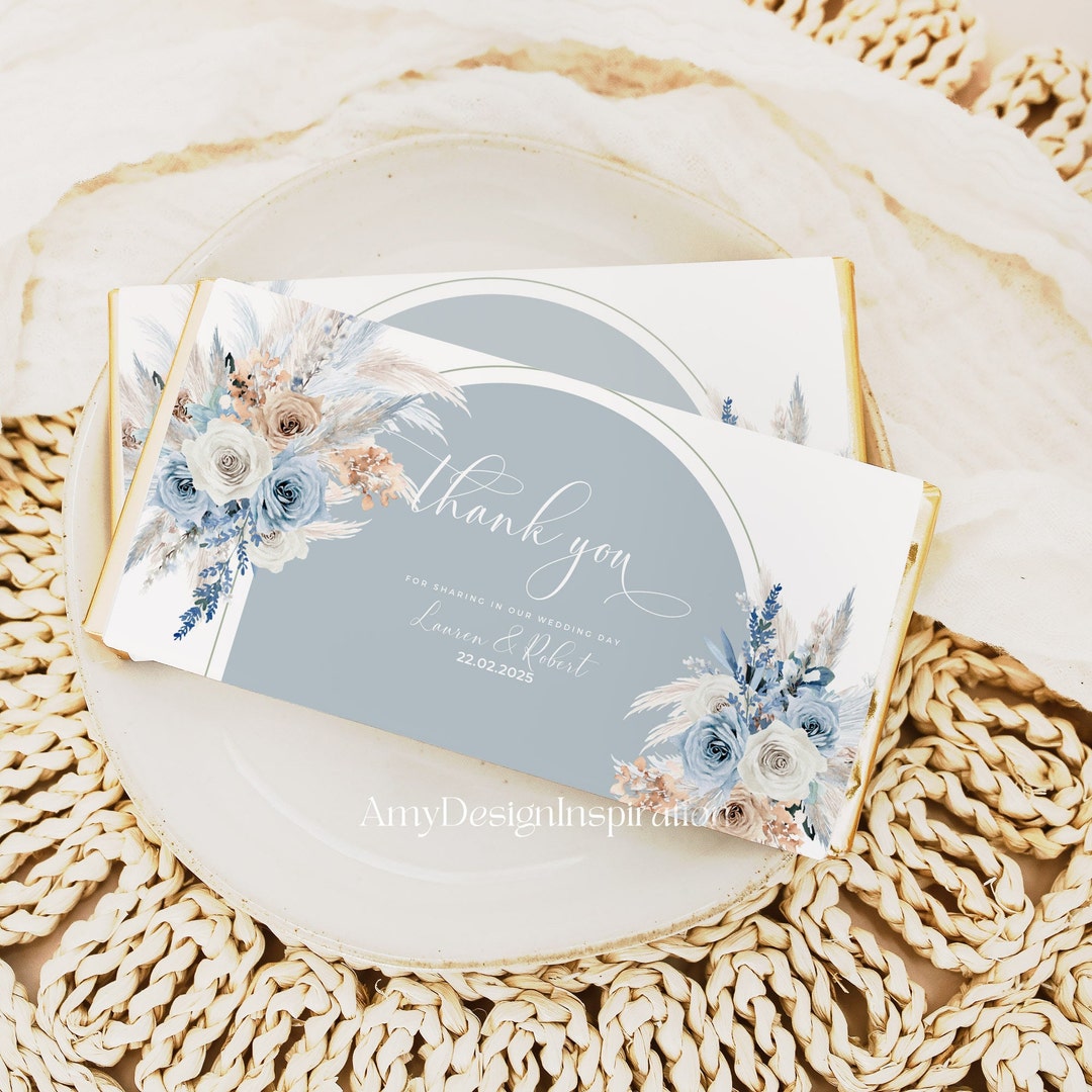 Boho Chocolate Bar Wrapper Template, Candy Bar Favor Label, Printable ...