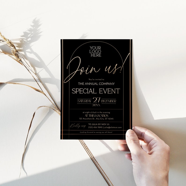 Editable Corporate Event Invitation Template (digital Download) - Etsy