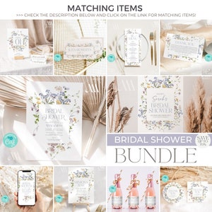 Wildflower Bridal Shower Table Numbers Printable, Wild Flower Table ...