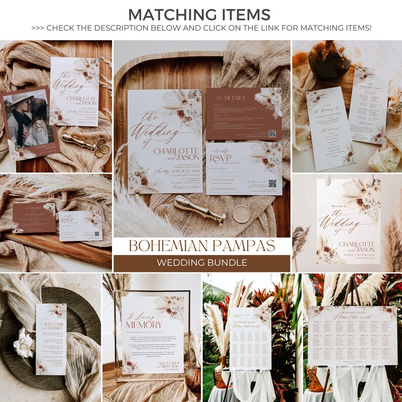 Boho Photo Save the Date Calendar Template: Rust Terracotta (5x7 ...