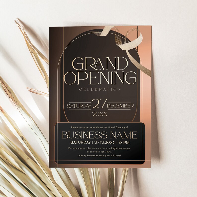Modern Grand Opening Invitation: Corporate Launch Party (editable ...
