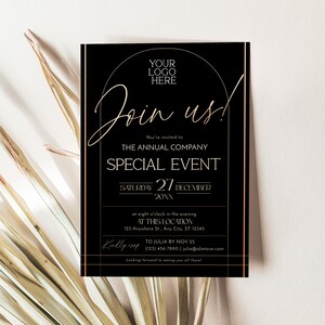 Business Invitation Template, Please Join Us, Dinner Party Invitation ...