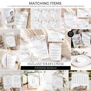 Wildflower Wedding Table Signs Template, Printable Signs, Wildflower ...