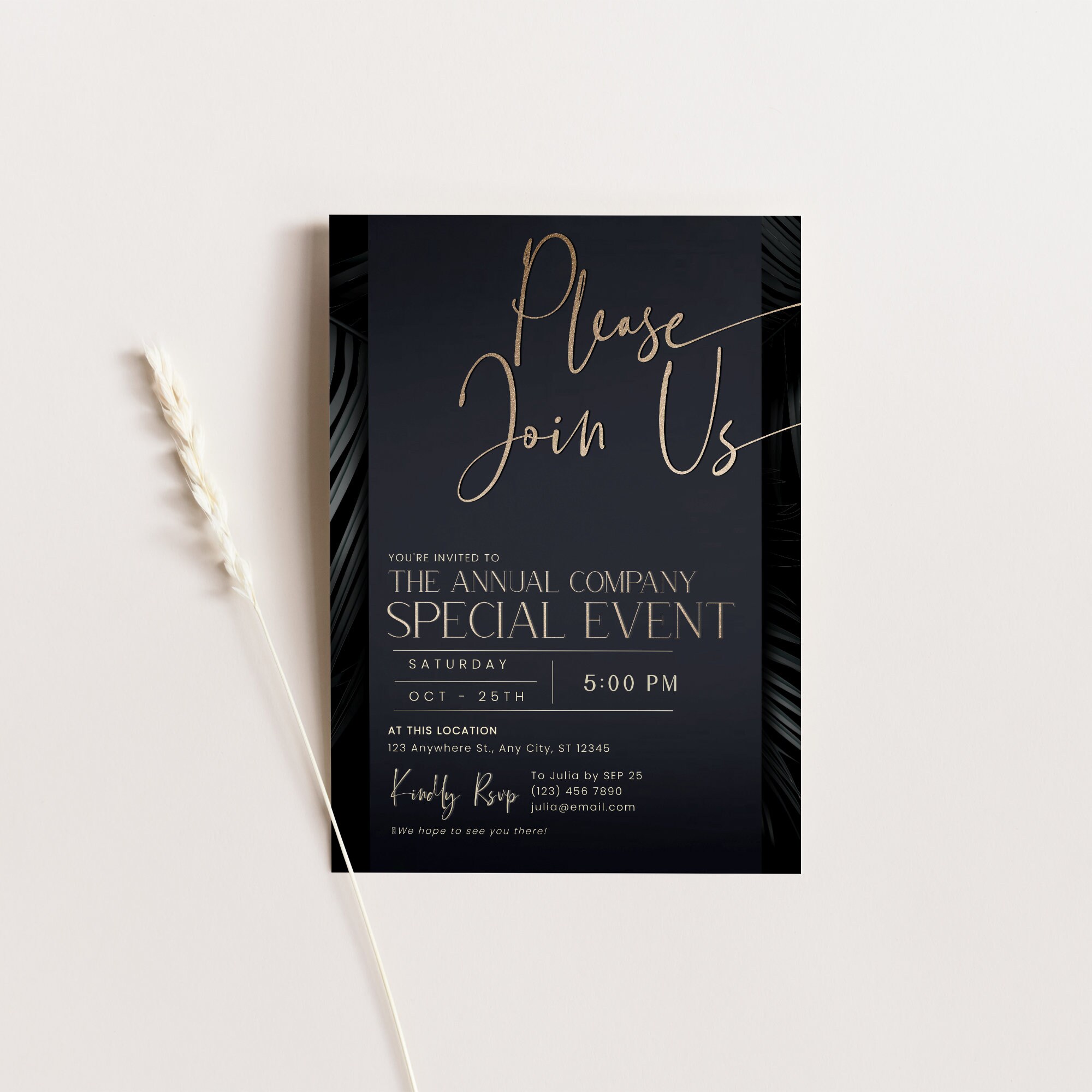Editable Corporate Event Invitation Template (digital Download) - Etsy