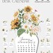 Sunflower Calendar Printable 2026 | Floral Desk Calendar Template | PNG ...