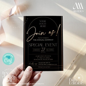 Business Invitation Template, Please Join Us, Dinner Party Invitation ...