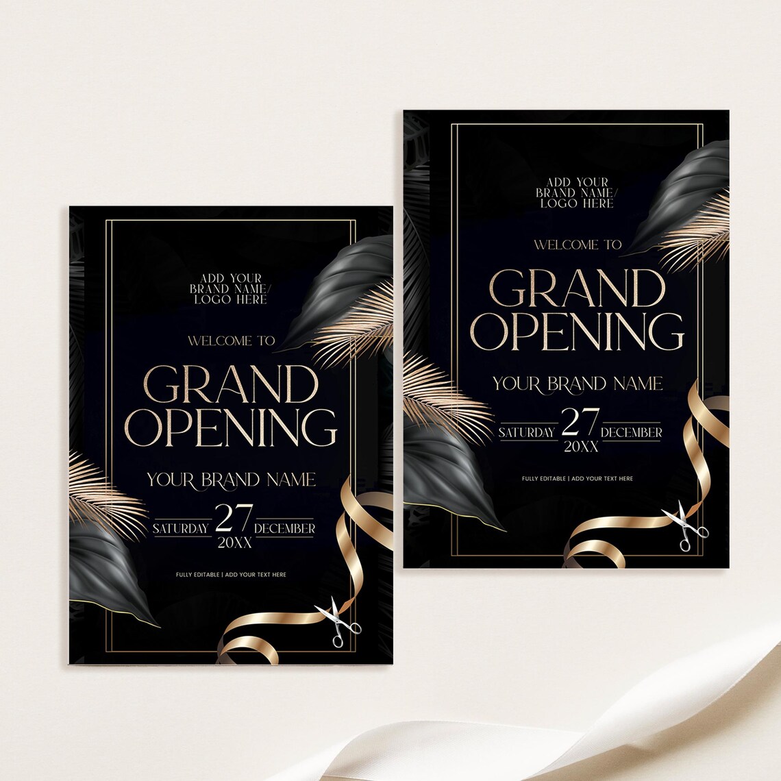 Grand Opening Sign Template: Editable Banner Poster (digital Download ...