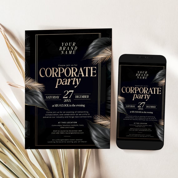 Corporate Invitation Card For Dinner