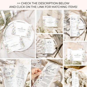 Wildflower Wedding Itinerary Template, Weekend Itinerary Editable ...