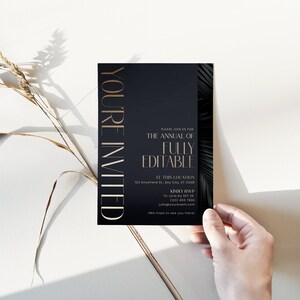 Minimalist Business Invitation Template, Modern Corporate Party ...