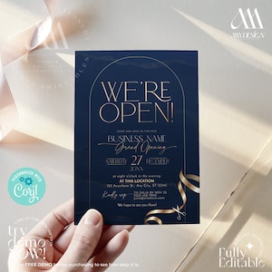 Grand Opening Flyer, Printable Corporate Invitation Template, We're ...