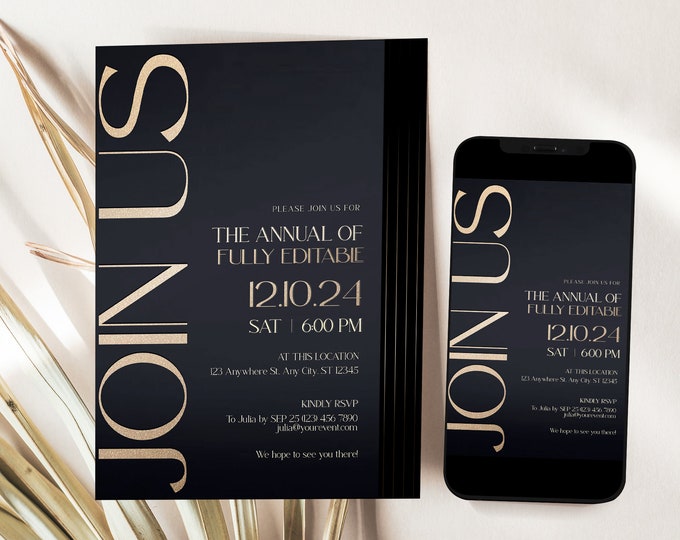 Custom Business Party Invitation, Awards Night Event Invitations Work ...