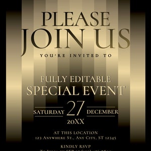 Minimalist Business Invitation Template, Corporate Party Invitation ...