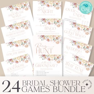 Printable Bridal Shower Games | Bridal Shower Games Bundle Instant ...