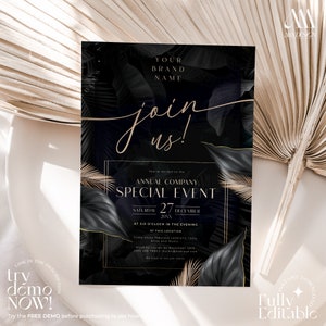 Corporate Invitation Template Download Join Us Dinner Party - Etsy