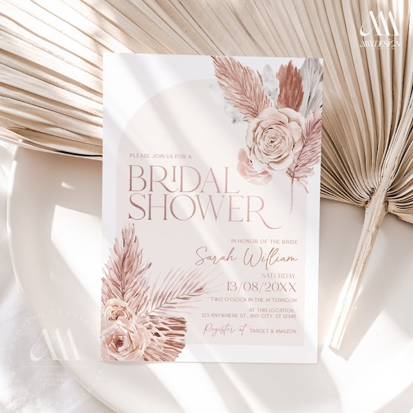 Boho Bridal Shower Invitation - Etsy