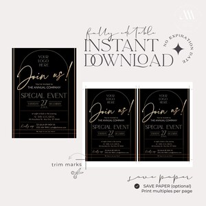 Business Invitation Template, Please Join Us, Dinner Party Invitation ...