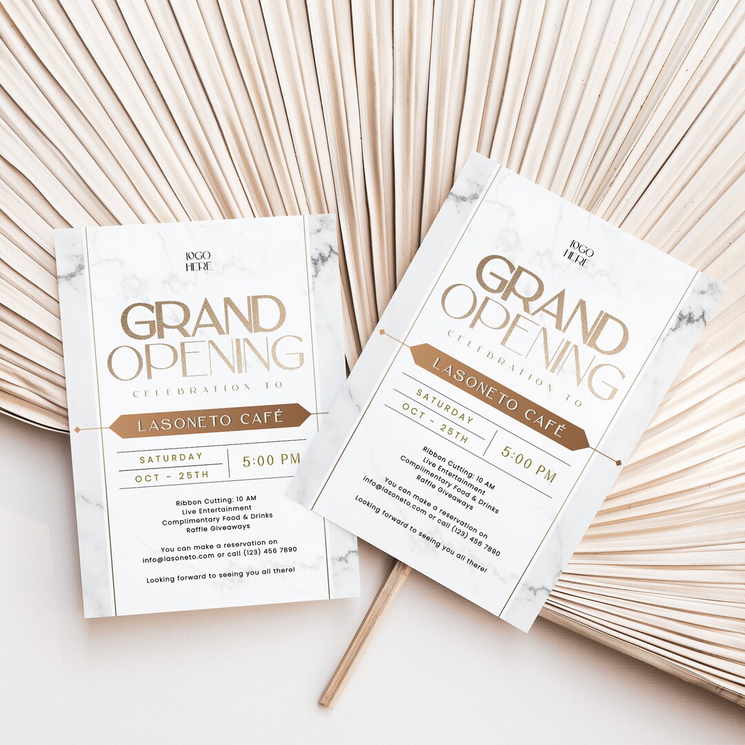 Grand Opening Invitation Template, Grand Opening Flyer Template, Launch ...